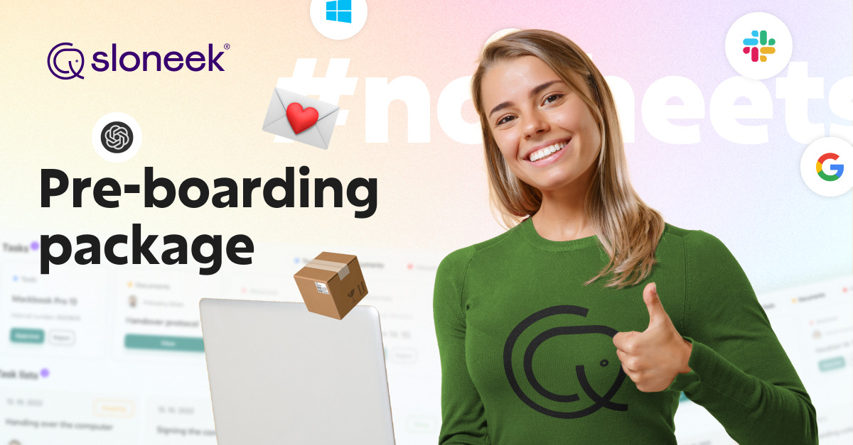 Preboardingový balík pro udržení nováčků 📦 | Sloneek®